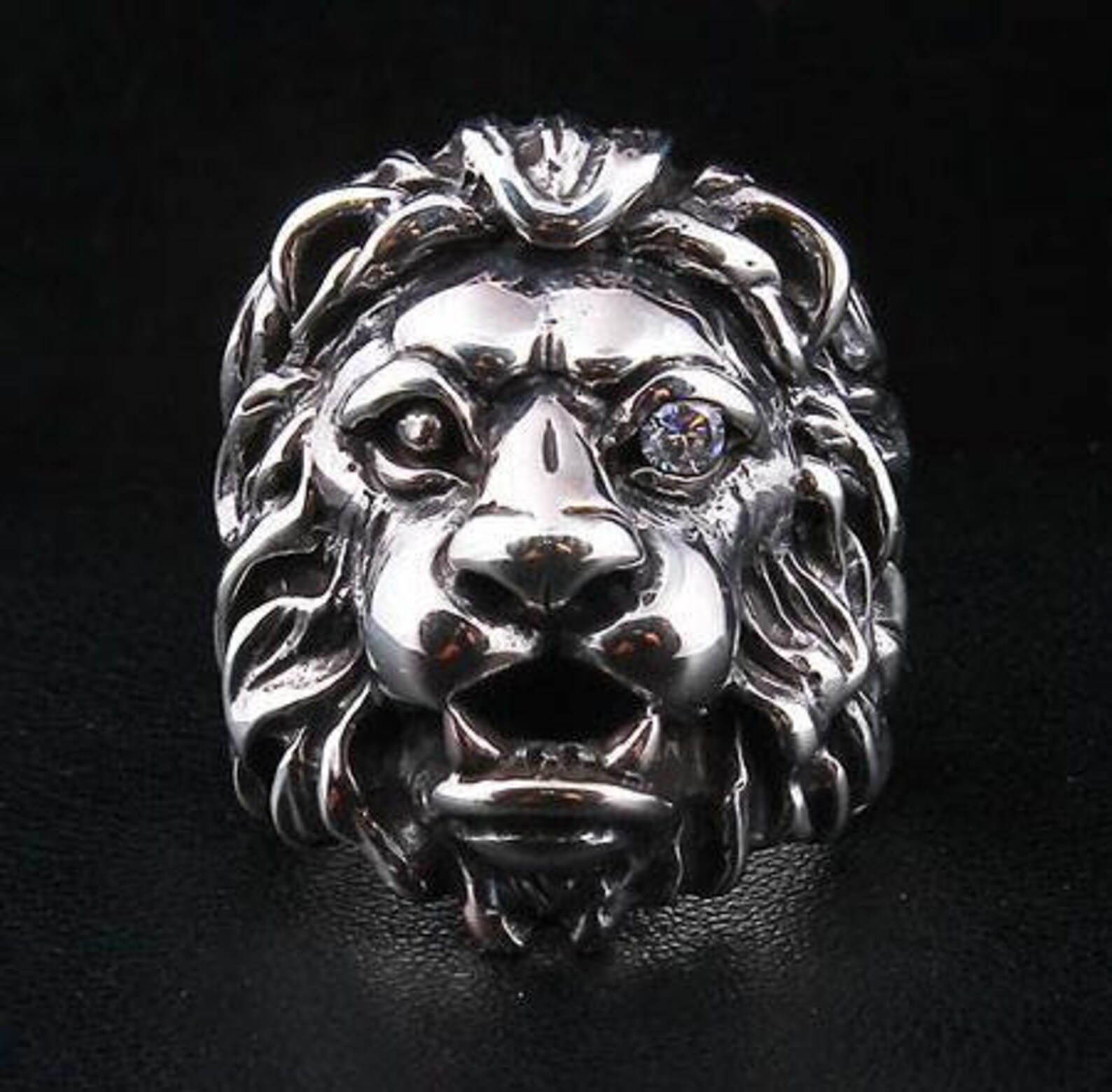 Silver Men's Ring Silver Animal Ring Lion Head Ring 925 | Etsy