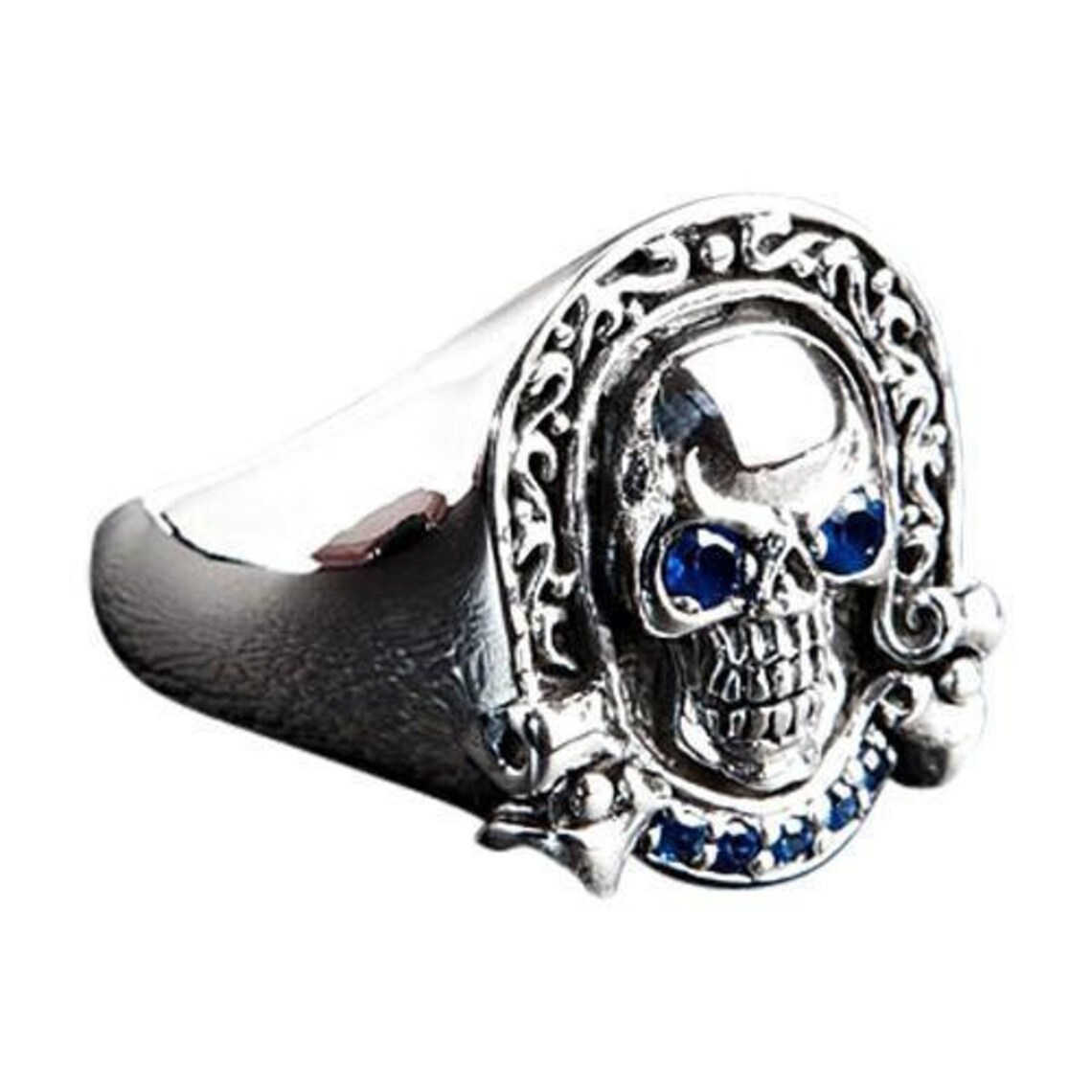 Silver Designer Skull Ring Tribal Ring Rider Ring Harley | Etsy