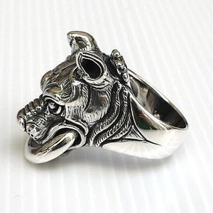 Pitbull Ring, Dog Ring, Dog Head Ring, Animal Ring, Silver Men's Ring ...