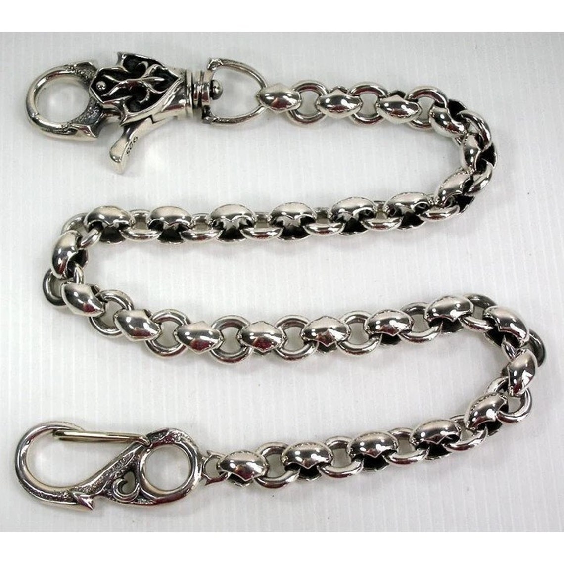 Wallet Chain Sterling Silver Wallet Chain Tribal Biker - Etsy