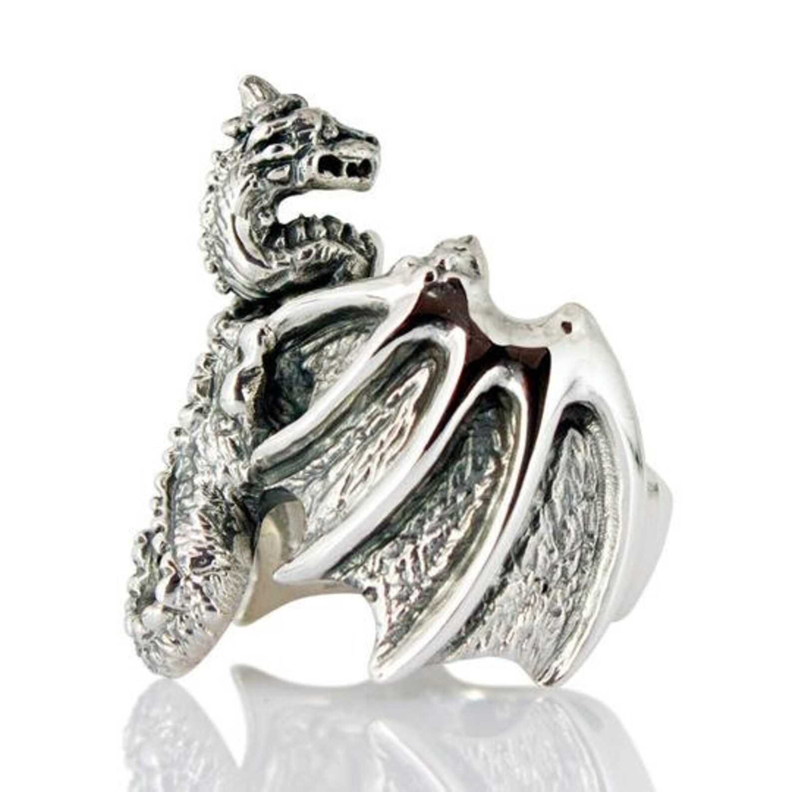 Dragon Ring Gothic Ring Animal Rings 925 Sterling Silver | Etsy