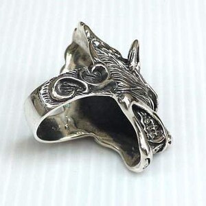 Werewolf Ring, Silver Wolf Ring, Mens Silver Ring, Wolf Head Ring, 925 ...