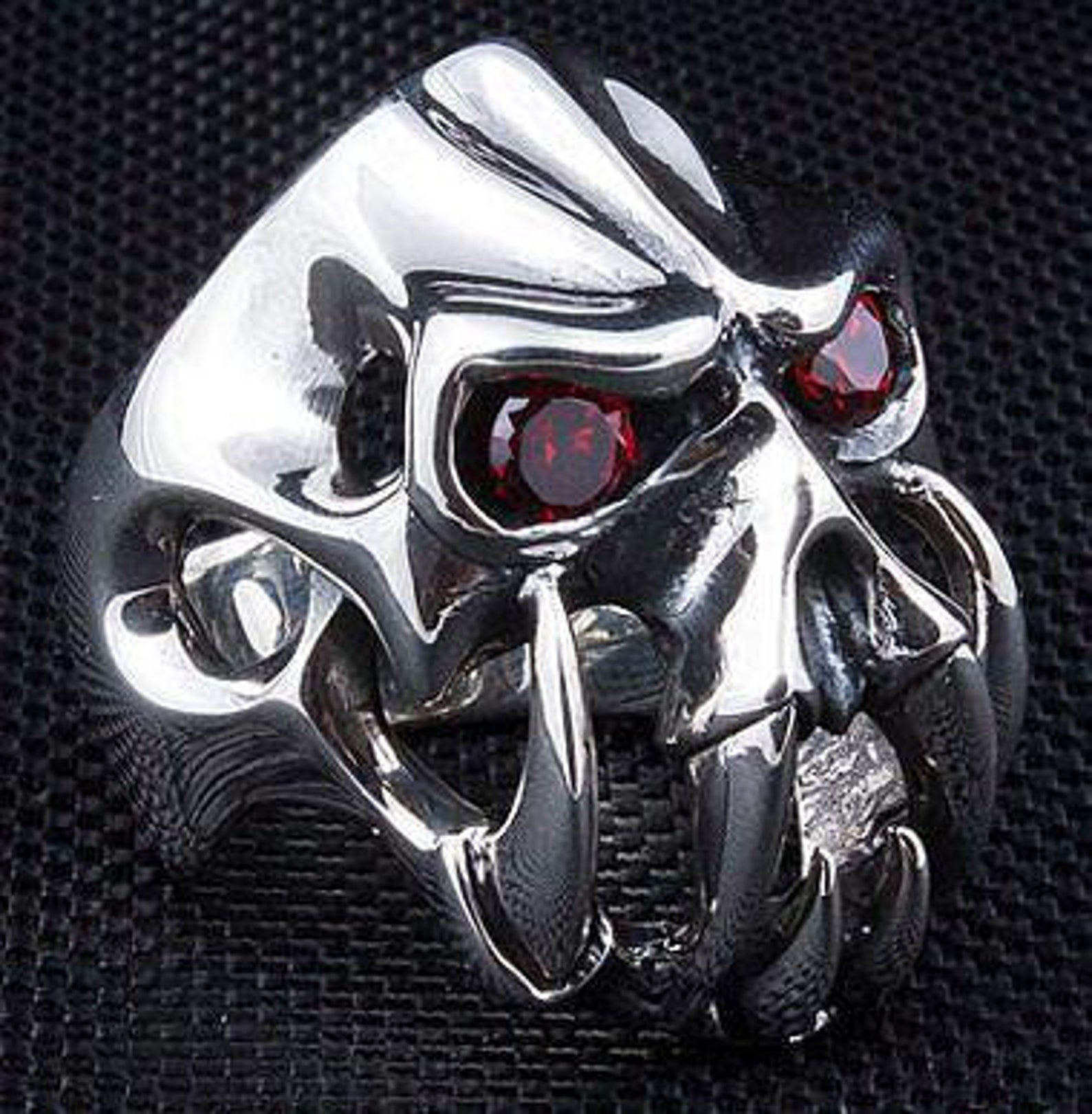 Red Eyes Devil Ring Fang Ring Gothic Ring Men's Ring - Etsy