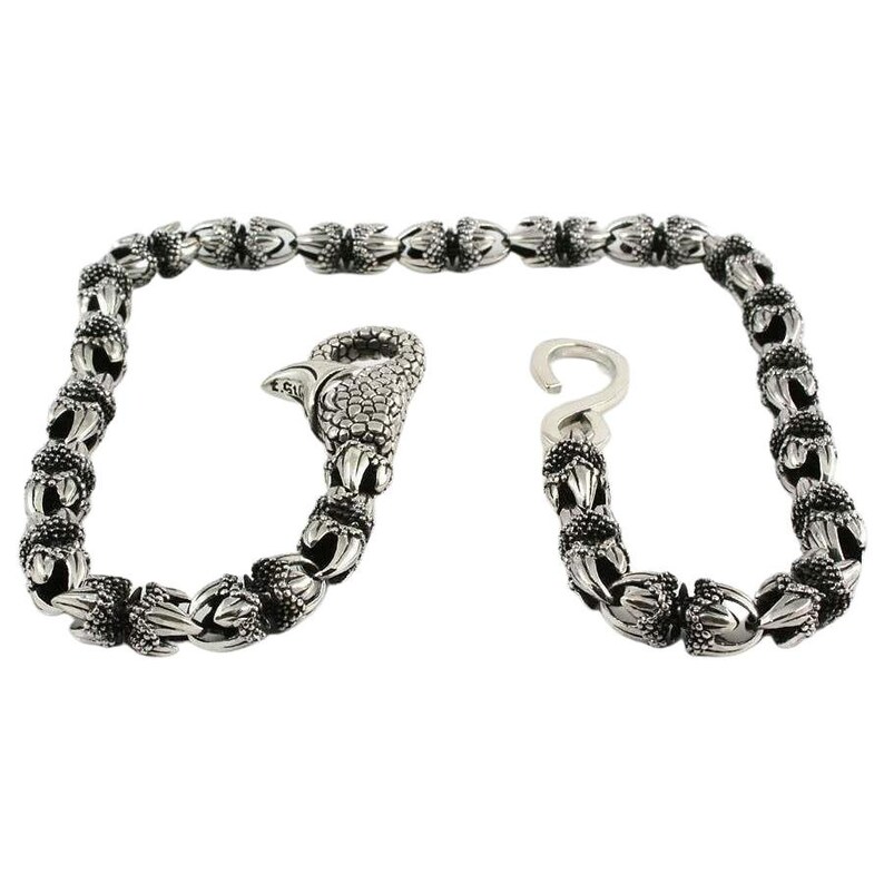 Sterling Silver Claw of Dragon Wallet Chain - Etsy