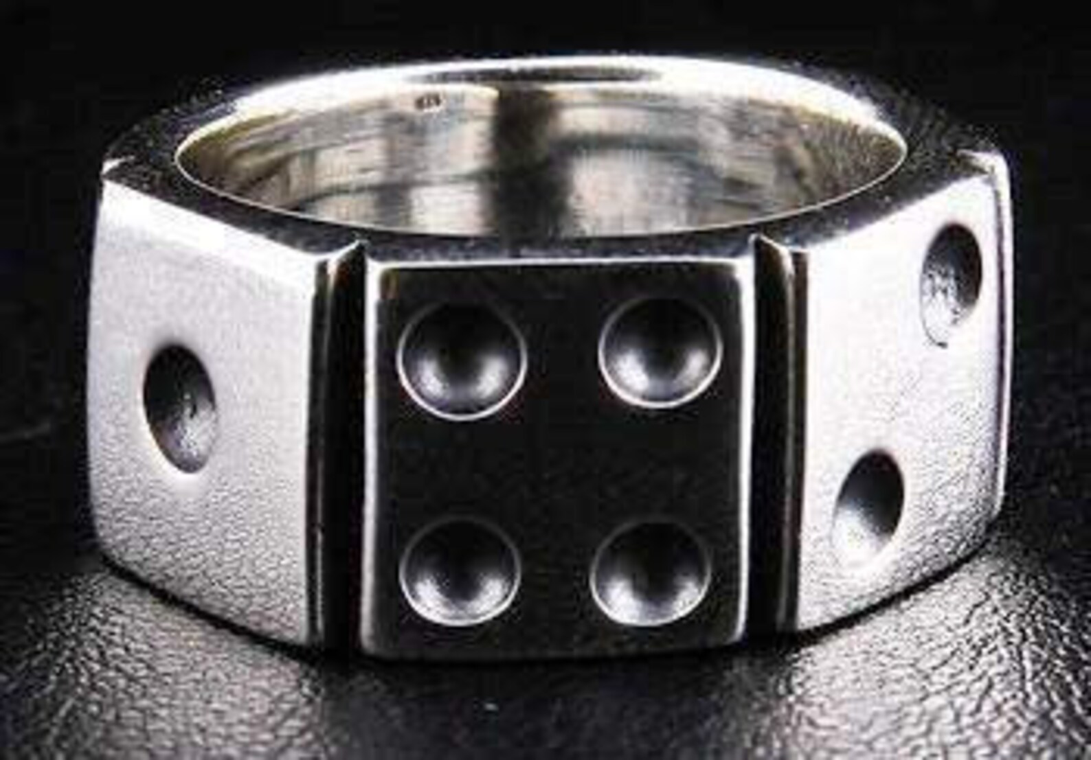Custom Dice Ring Sterling Silver Band Ring Men's Band | Etsy