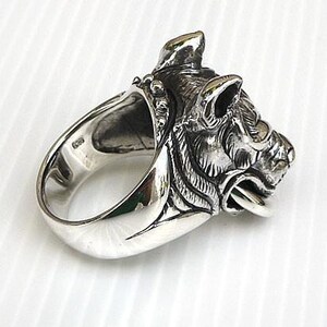 Pitbull Ring, Dog Ring, Dog Head Ring, Animal Ring, Silver Men's Ring ...
