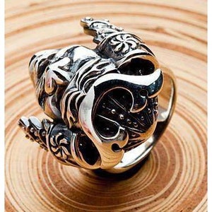 Sterling Silver Samurai Mask Rings - Etsy