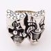Joker Ring Clown Ring Sterling Silver Skull Ring Gothic - Etsy