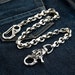 Silver Wallet Chain, Tribal Biker Flame Wallet Chain, Sterling Silver ...