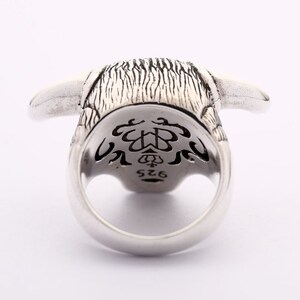 Taurus Ring, Bull Ring, Bull Head, Animal Ring, Sterling Silver Ring by ...