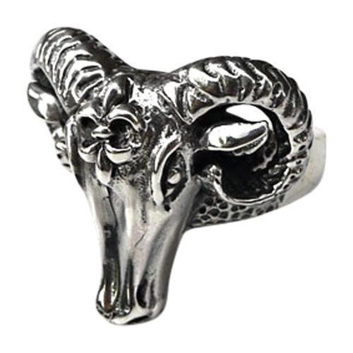 Ram Head Ring Ram Ring Animal Ring Silver Bone Ring - Etsy