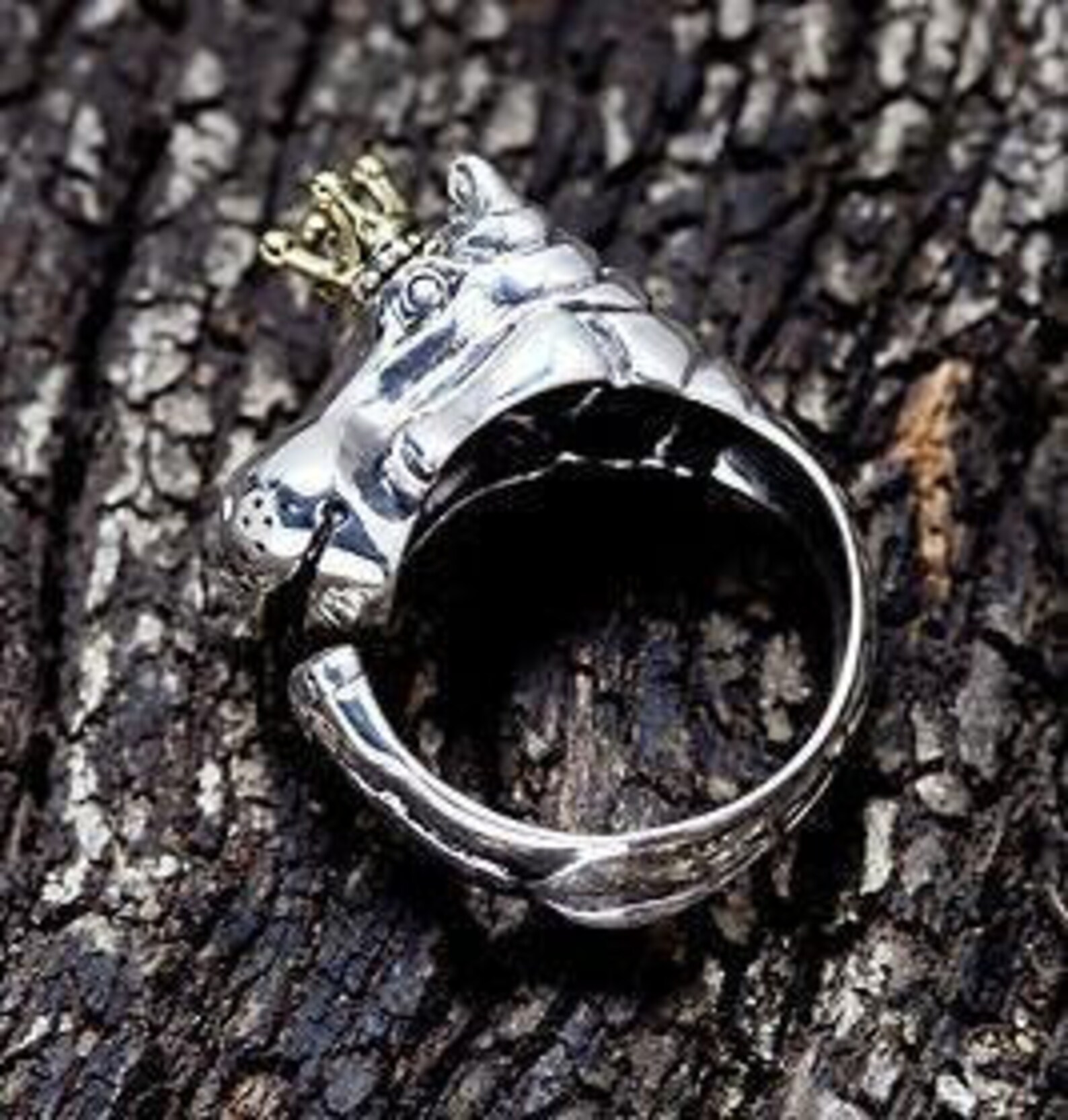 Hippopotamus Ring Hippo Ring Crown Ring Sterling Silver - Etsy