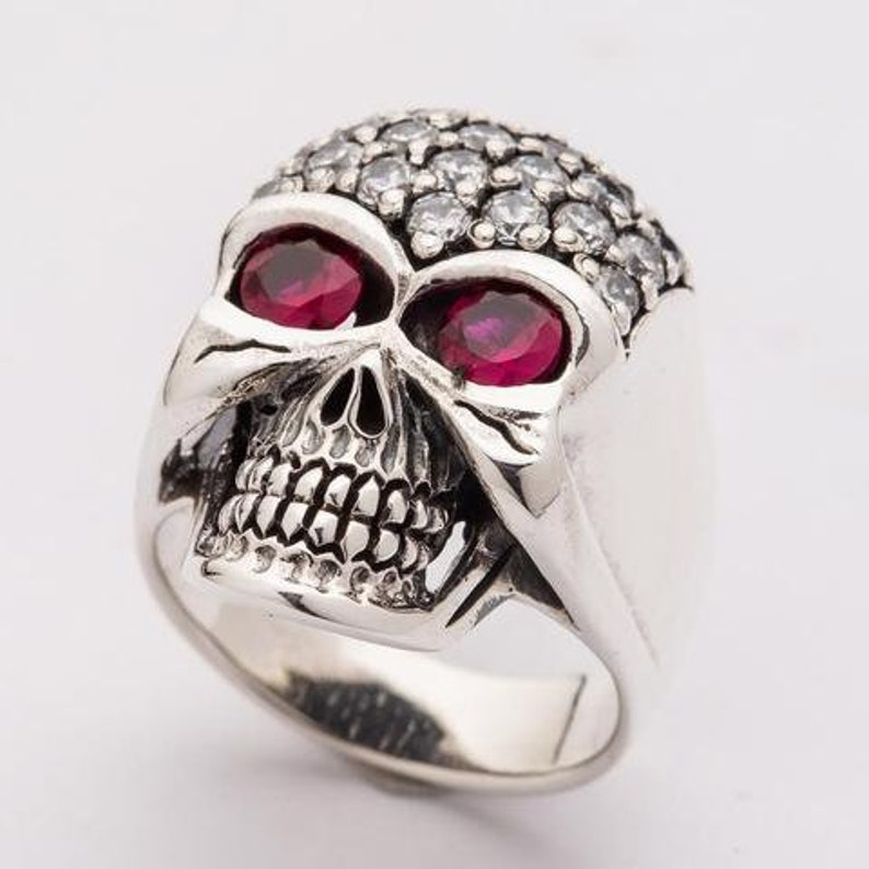 Diamond Bling Skull Ring Sparkling Crystal Skull Ring - Etsy