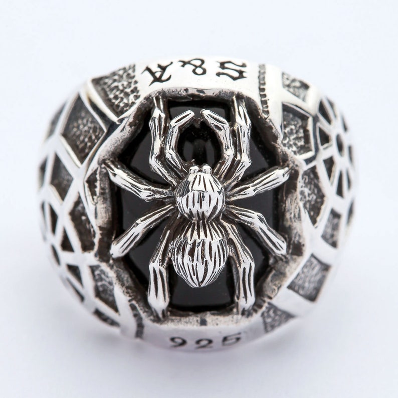 Spider Ring Silver Gothic Ring Animal Ring 925 Sterling - Etsy