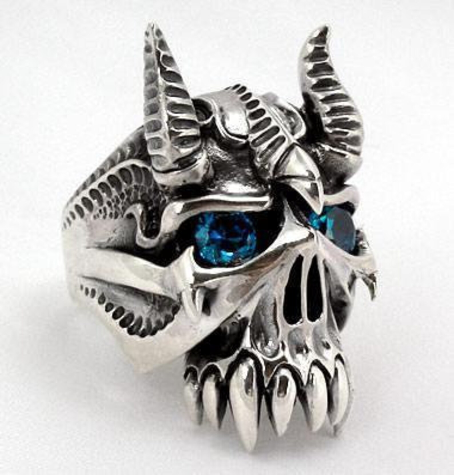 Bison Ring Horn Ring Bison Skull Ring Devil Ring Demon - Etsy