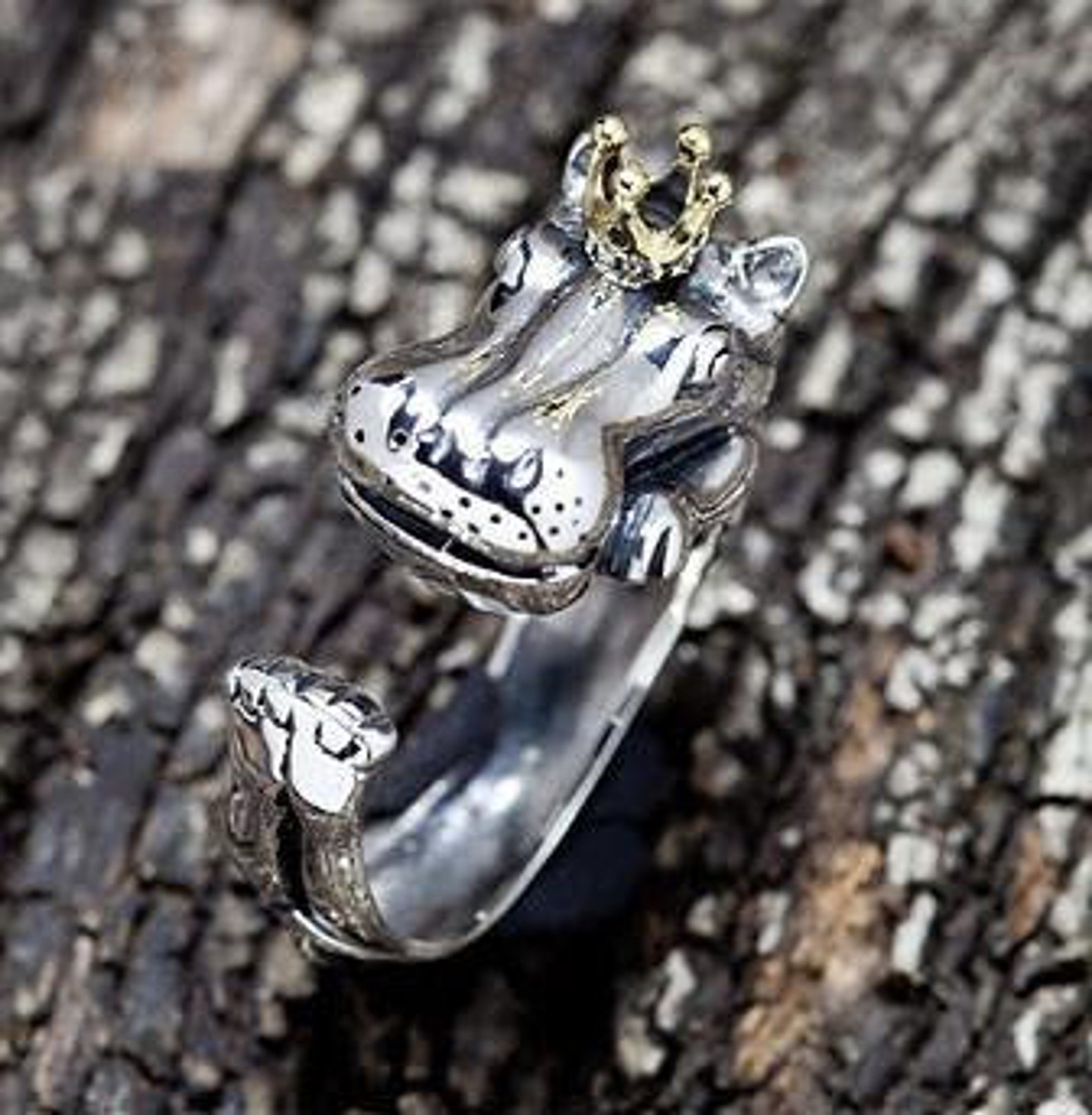 Hippopotamus Ring Hippo Ring Crown Ring Sterling Silver - Etsy