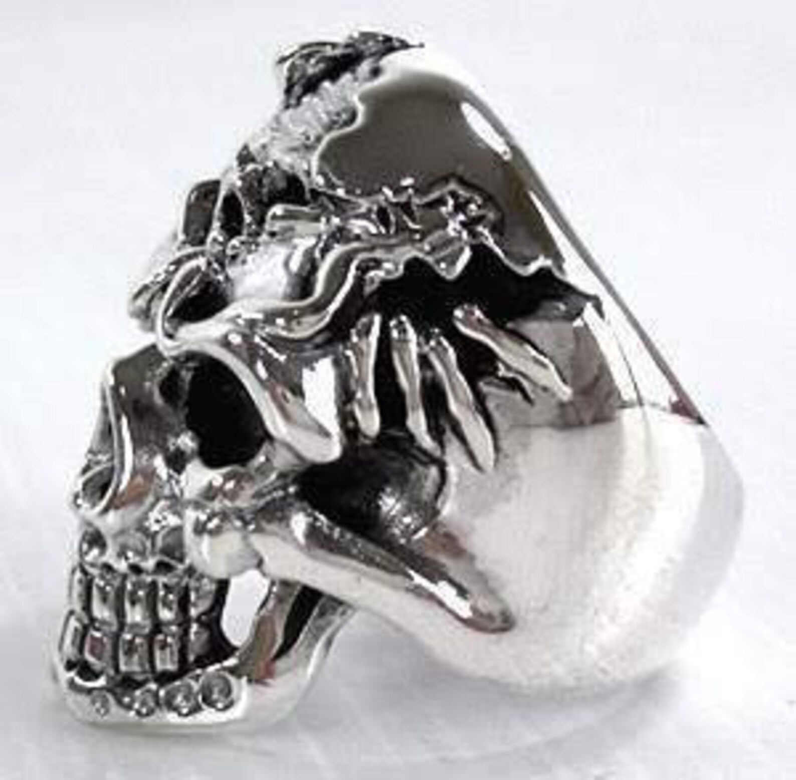 Devil Skull Ring Sterling 925 Silver Skull Ring Men's | Etsy