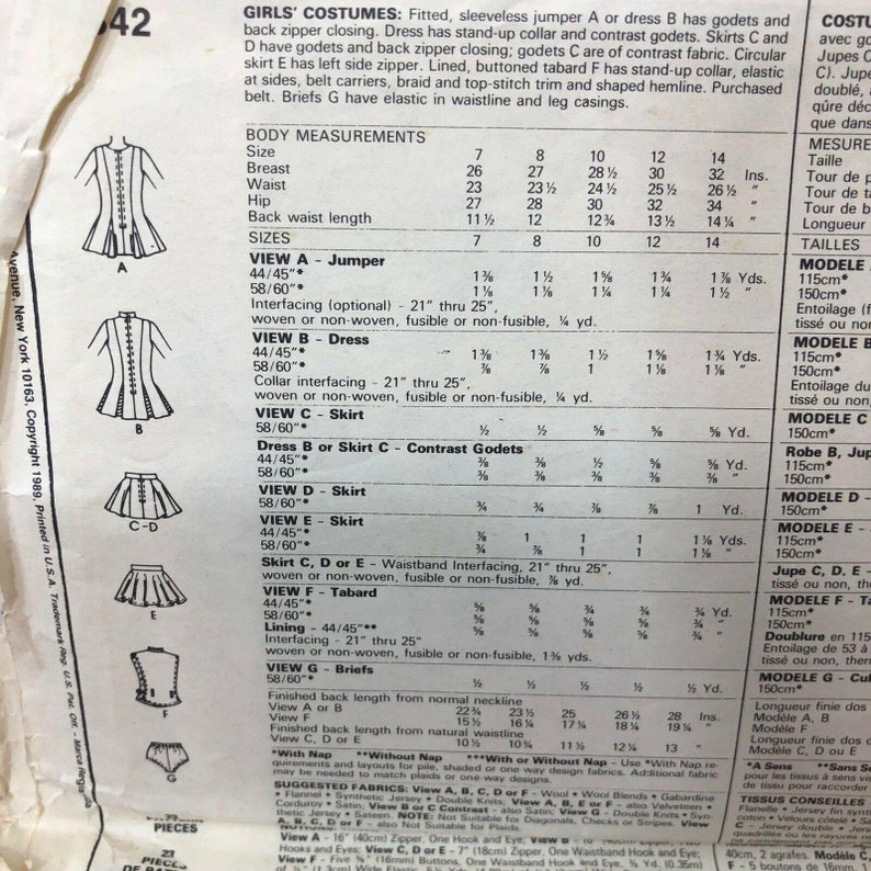 Mccalls 4342 Girls Costume Pattern Jumper Cheer Dress Skirt | Etsy