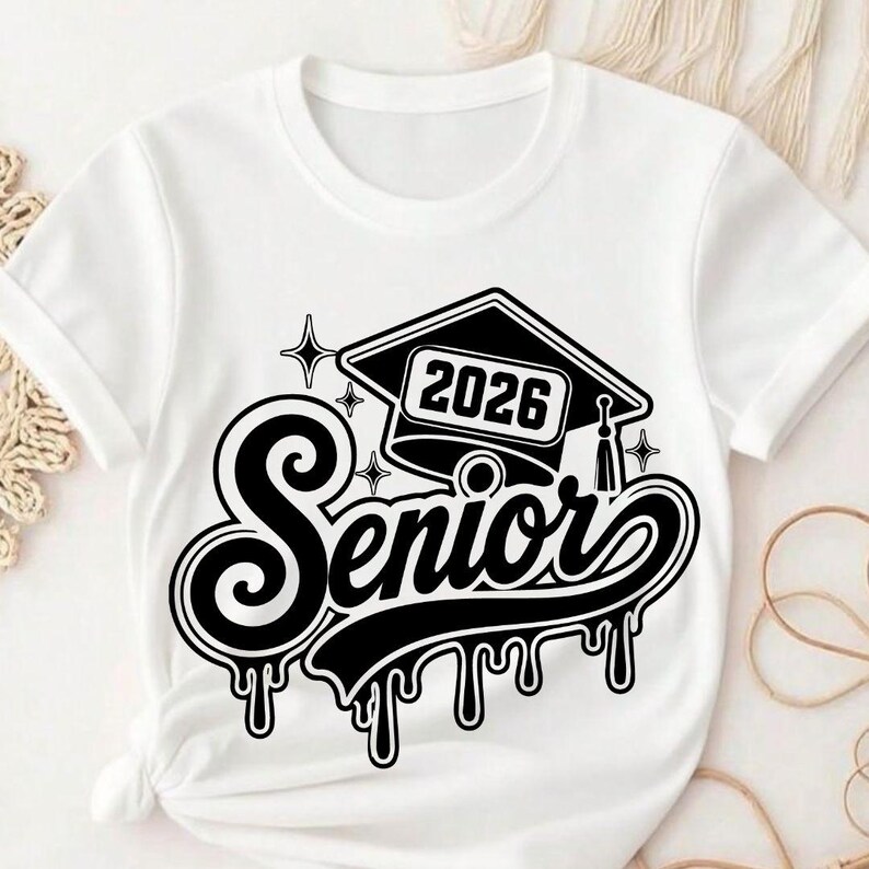 Senior 2026 Graduation Cap SVG, High School Grad Shirt File (digital ...