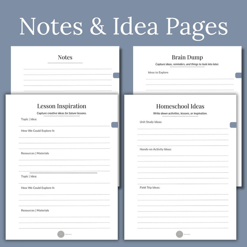 Homeschool Planner Printable Binder | Lesson Plan, Attendance, Records ...