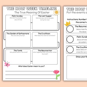 Christian Easter Activity Pack | Holy Week Bible Lesson Worksheets ...