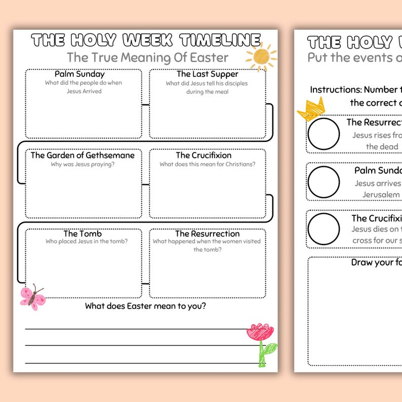Christian Easter Activity Pack | Holy Week Bible Lesson Worksheets ...