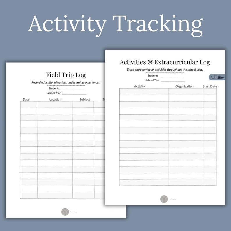 Homeschool Planner Printable Binder | Lesson Plan, Attendance, Records ...