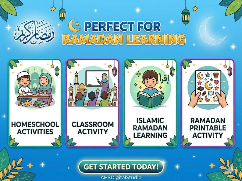 Ramadan Kids Activity Book Printable, Islamic Activity Book for Kids ...