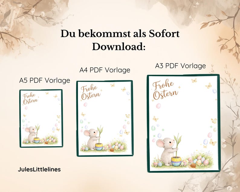 Ostern Handabdruck Vorlage Maus – Oster Bastelvorlage Kinder ...