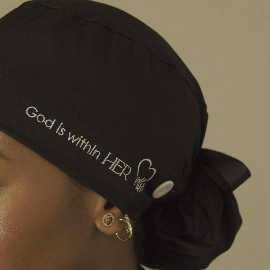 Satin Lined Scrub Cap – Psalm 46:5 Christian Nurse Surgical Cap - Etsy