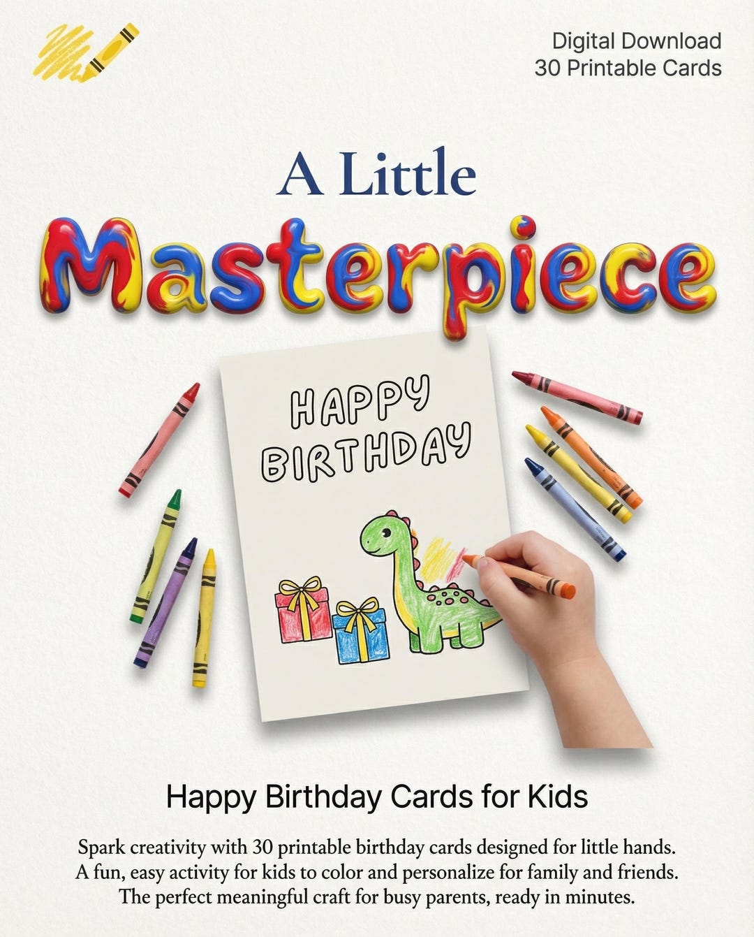30 Printable Happy Birthday Cards for Kids | Creative Writing Practice ...