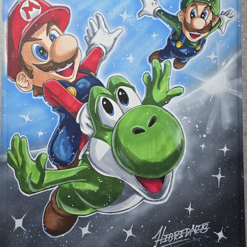 Realistic Mario Art - Etsy