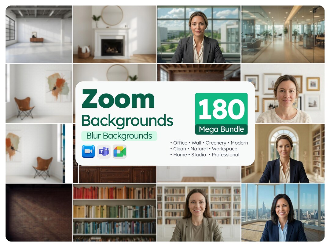 Zoom Virtual Background, Teams Whimsical Blurred Wallpaper, Office ...