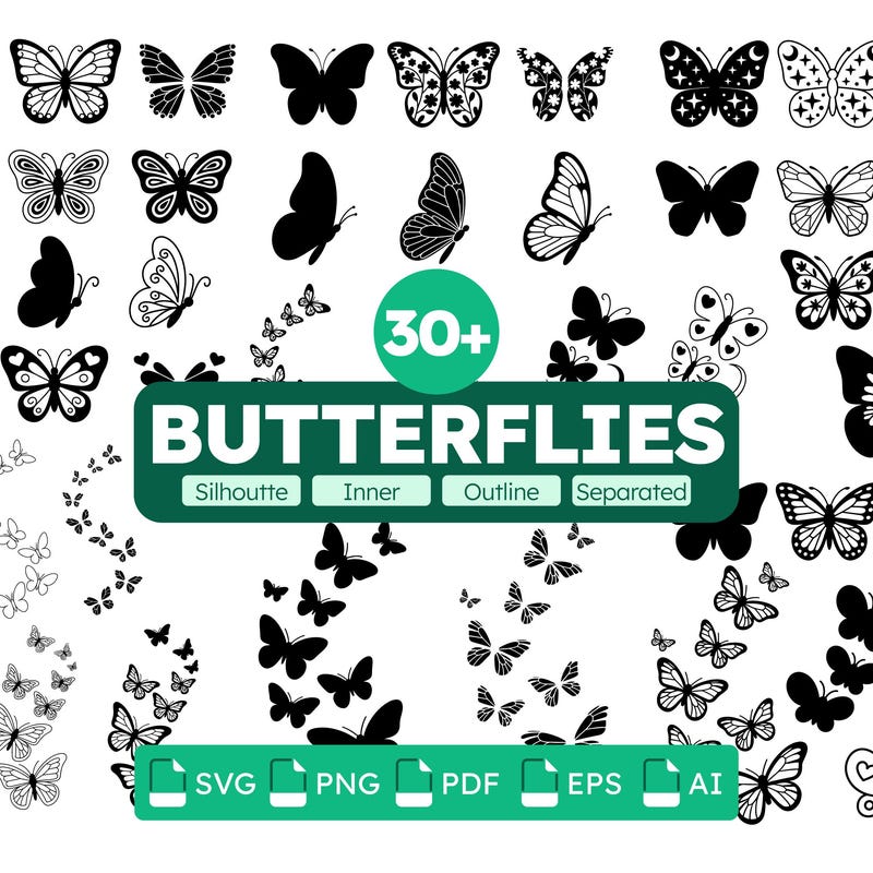 Butterfly Flying Wall Art - Etsy