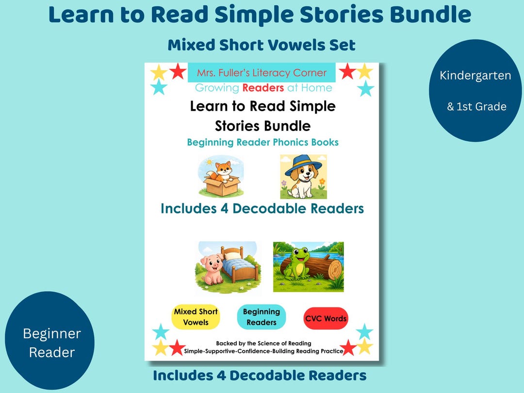 Learn to Read Simple Stories Bundle | Decodable Books for Beginning ...