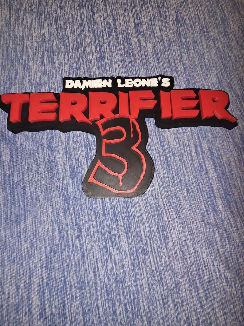 Terrifier 3 Art the Clown Logo Sign 10" Long – Horror 3d Print Prop ...