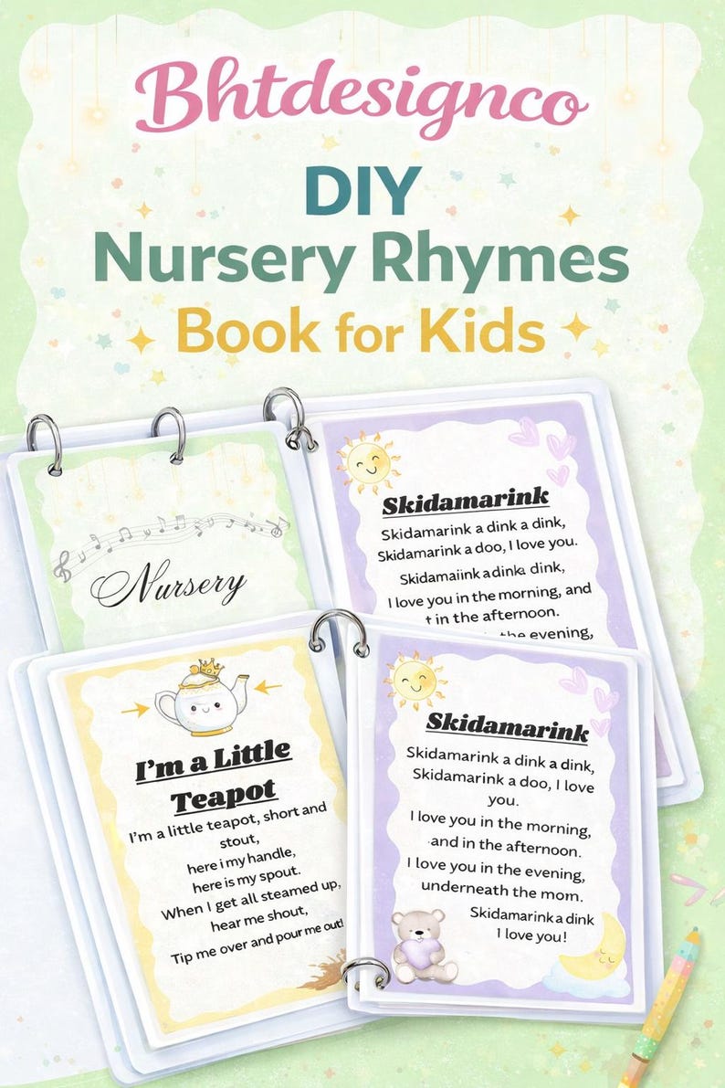 Nursery Rhyme Booklet | Digital Download - Etsy Australia