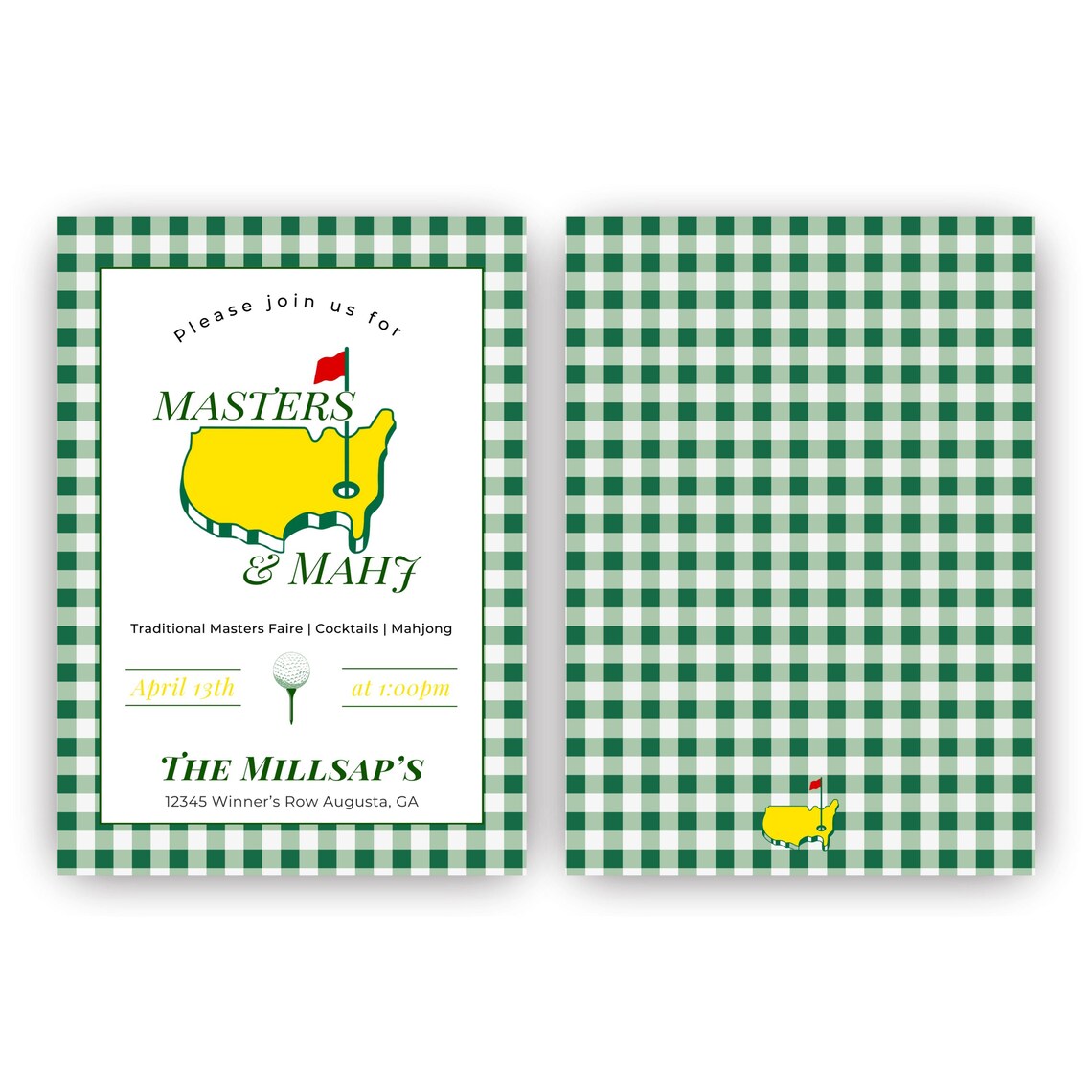 Masters & Mahj Party Bundle | Editable Canva Invite + Masters Mahjong ...