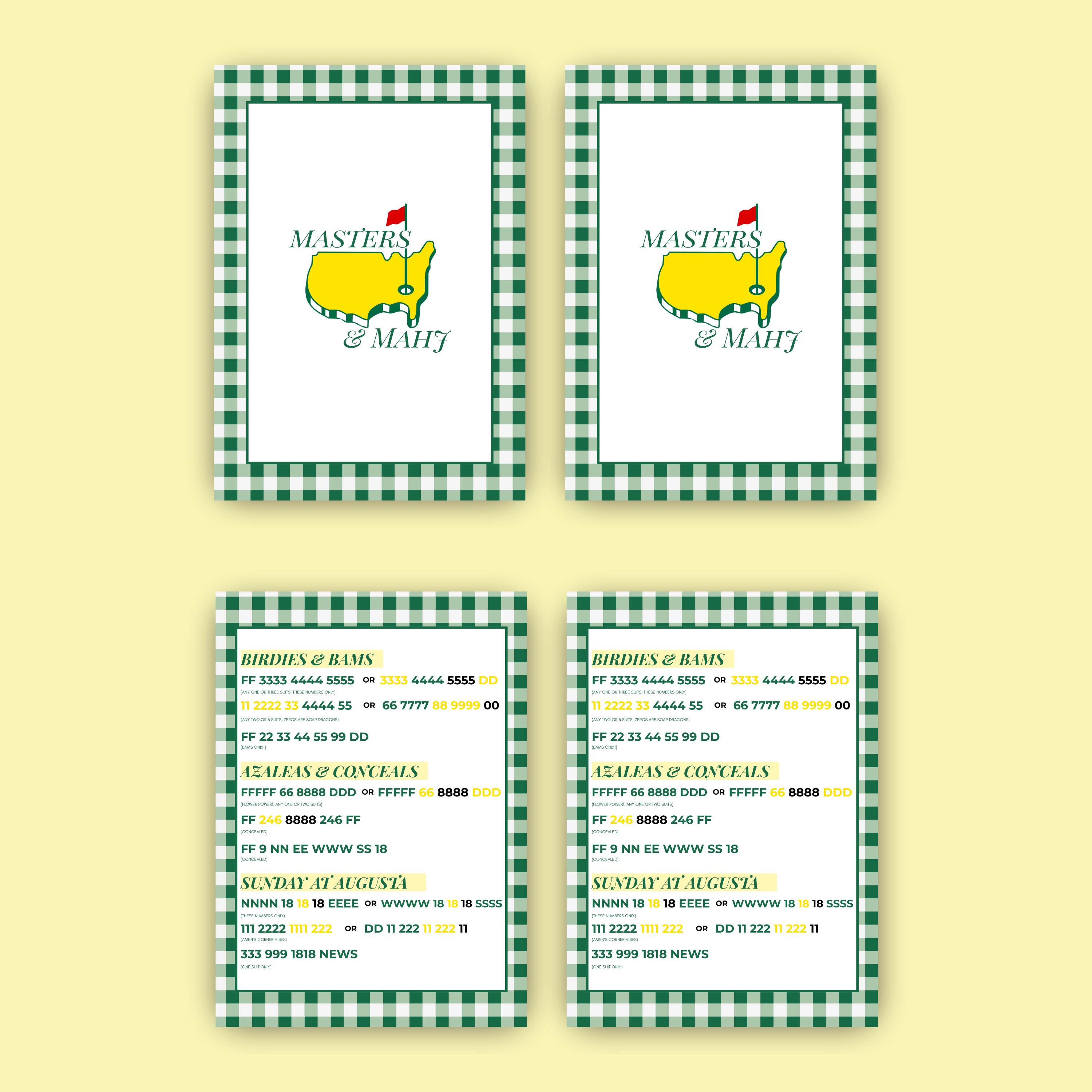 Masters & Mahj Party Bundle | Editable Canva Invite + Masters Mahjong ...