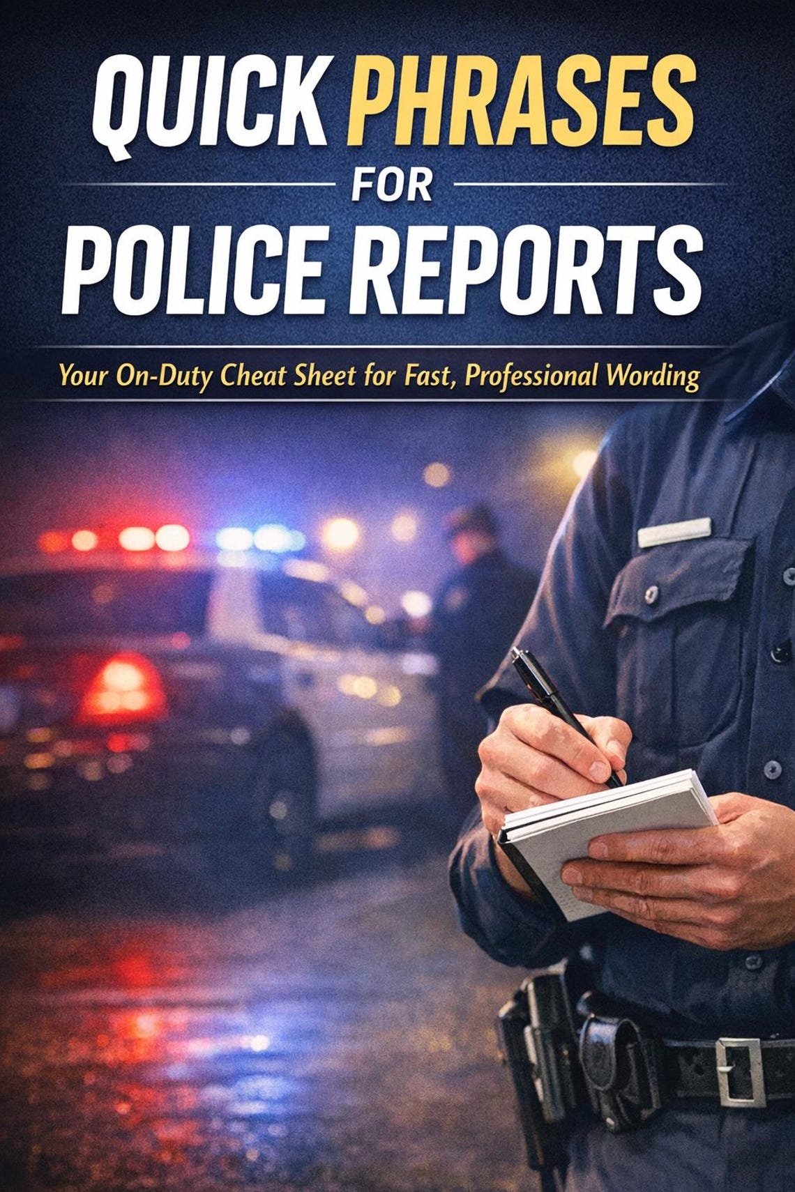 Police Report Writing Cheat Sheet: Quick Phrases, Narrative Guide (12 ...