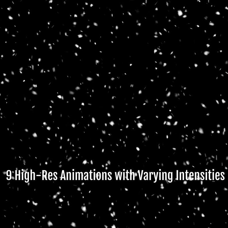 4K Cinematic Snowfall Overlay Bundle | Prores 4444 Transparent Snow FX ...