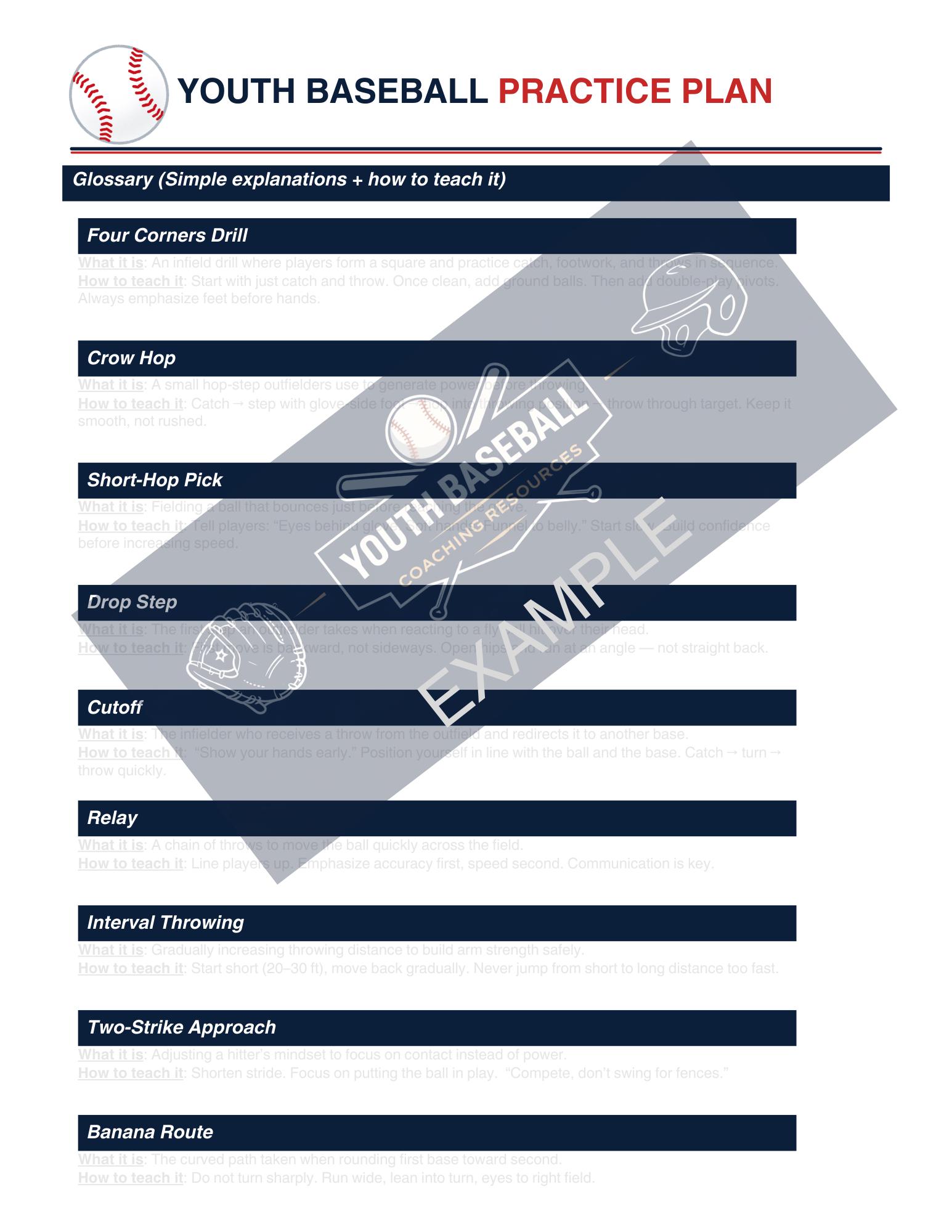 Youth Baseball Practice Plan, 10-week Coaching Guide (PDF Download) - Etsy
