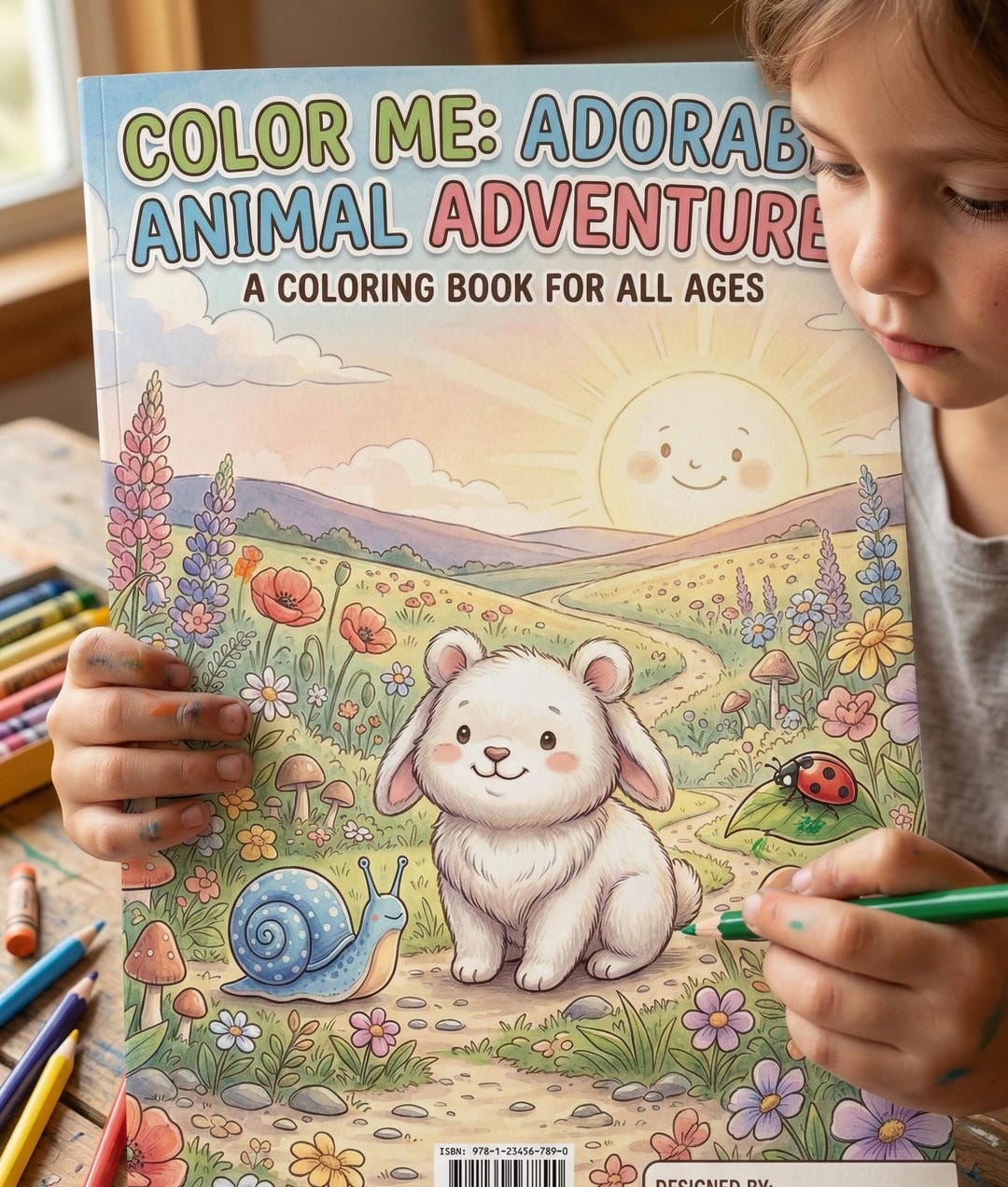 Adorable Animal Adventure Coloring Book | Kids Nature Scenes (digital ...