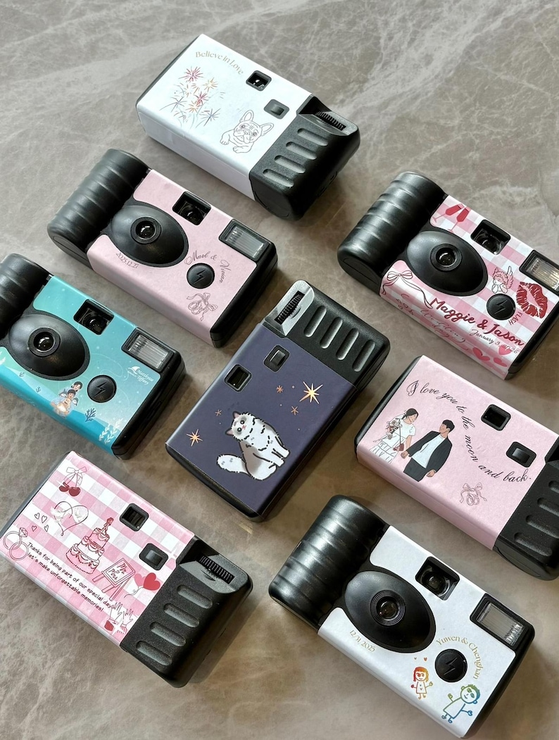 Personalized Wedding Disposable Camera | Custom Printed, NFC Sharing - Etsy