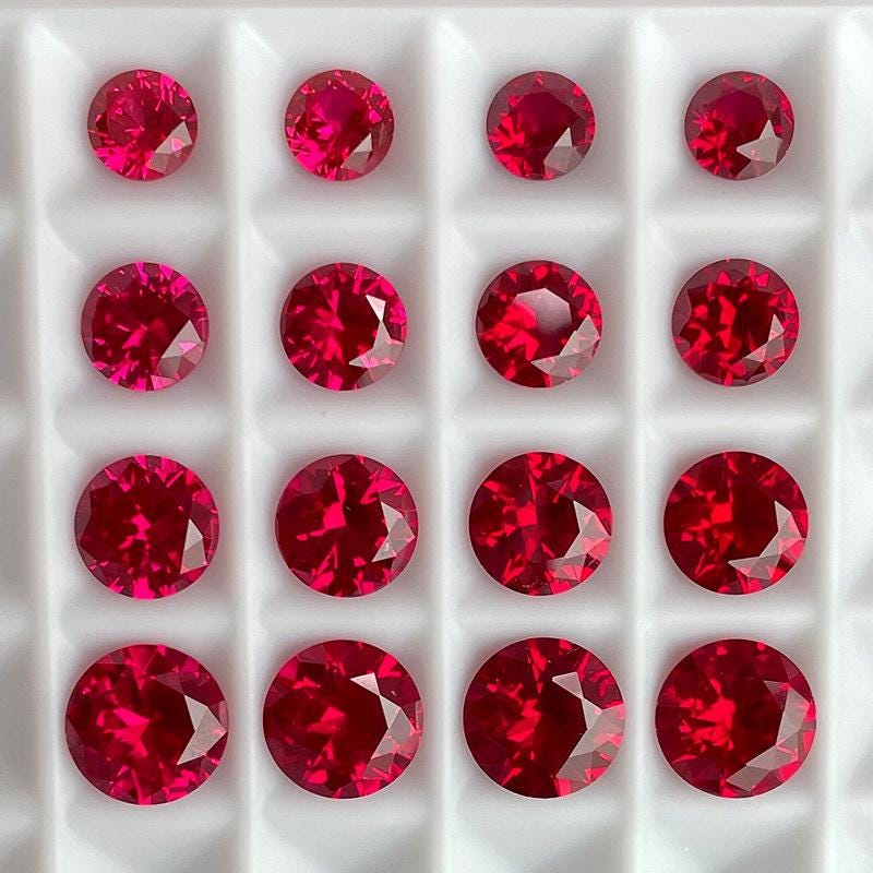 Loose Ruby Lab Created - Etsy