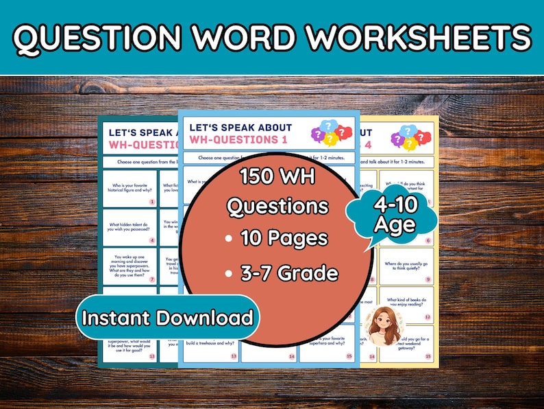 150 WH Questions Speaking Cards | ESL EFL Classroom Activity (pdf ...