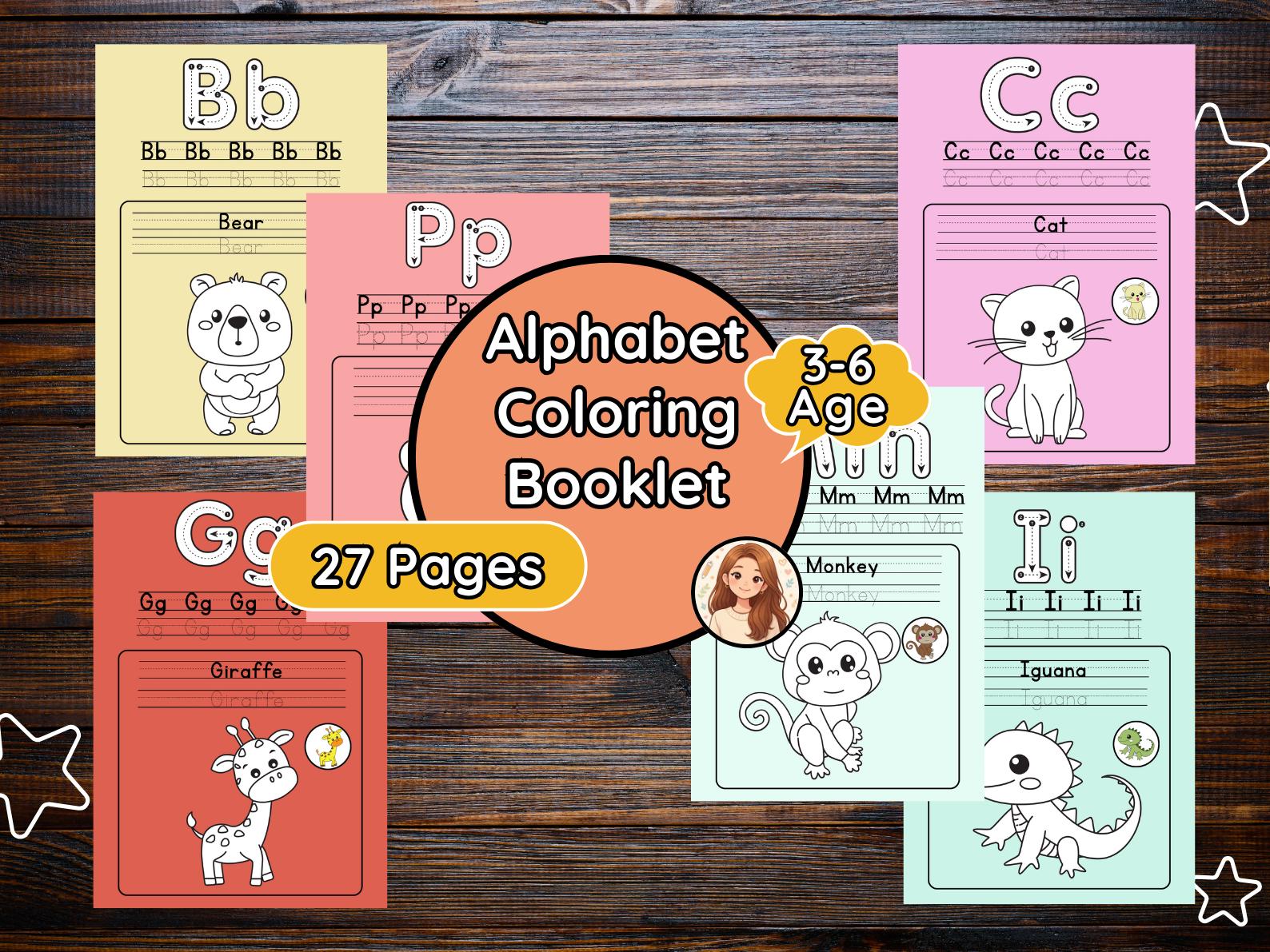 Alphabet Tracing Coloring Book for Kids | A-Z Preschool Learning (PDF ...
