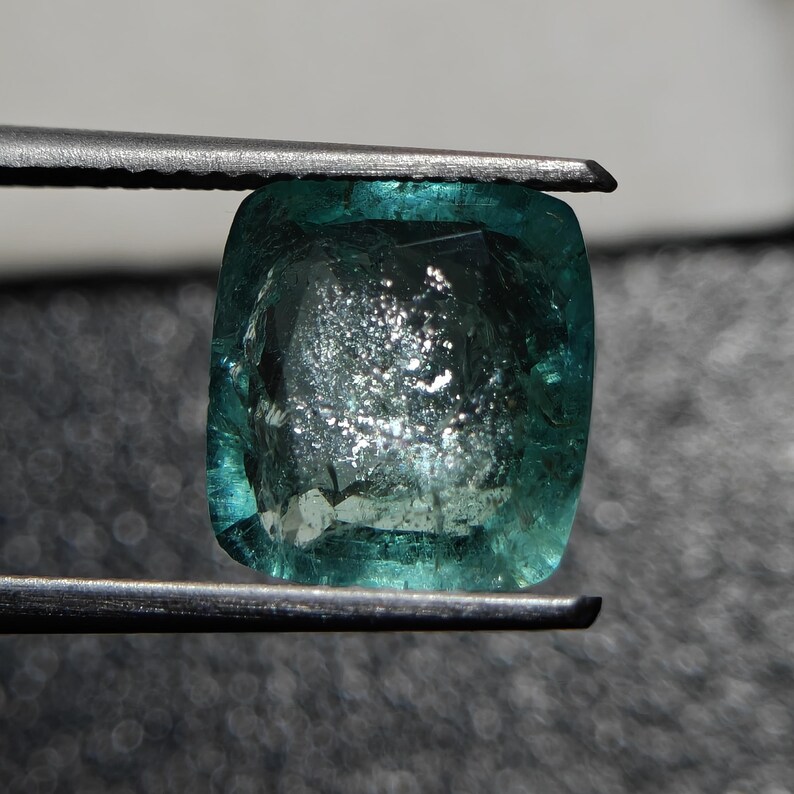 Certified Sparkle Emerald Sunstone 9x10mm Cushion Cut Zambian Emerald ...