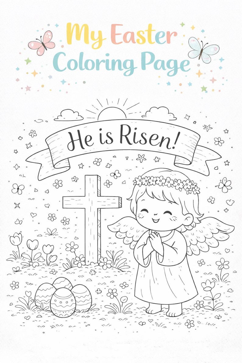 Mini Easter Coloring Pack for Kids | Christian Easter Printable Pages ...