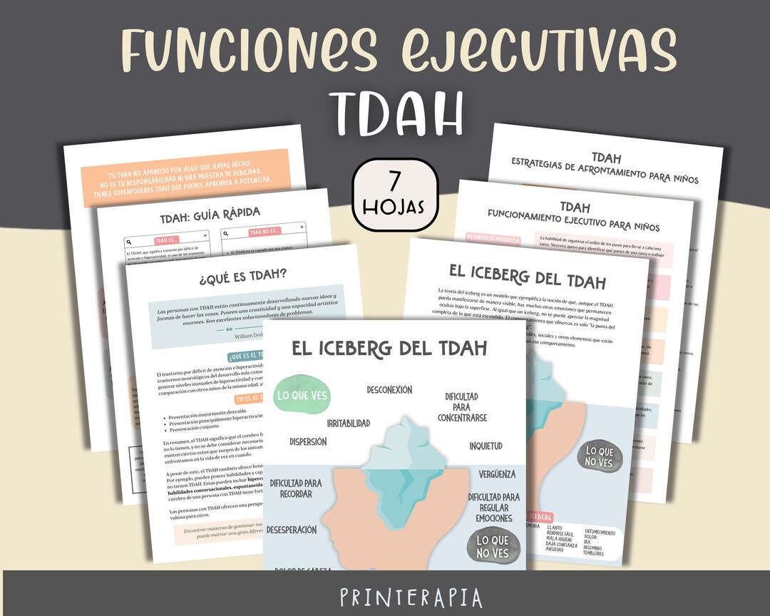 ADHD in Children: A Visual Guide to Executive Functions. Printable ...